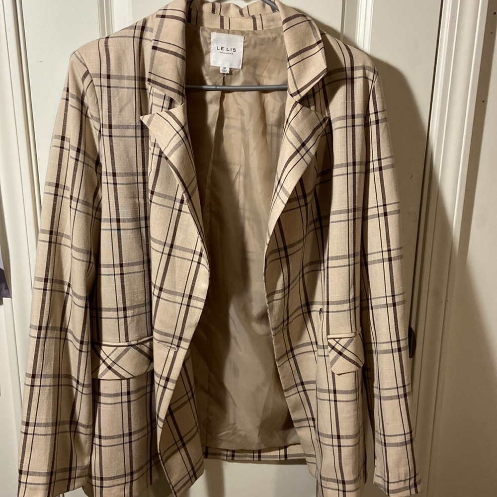 Tan Plaid Blazer - Gem